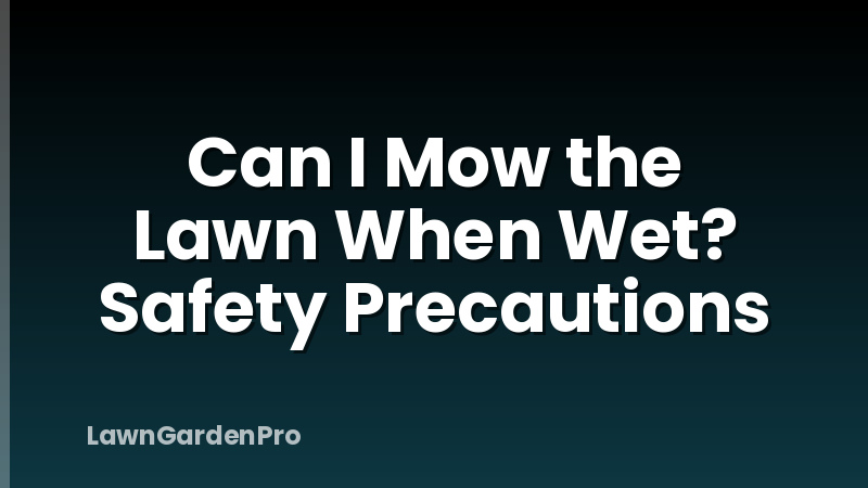 Can I Mow the Lawn When Wet? Safety Precautions - LawnGardenPro