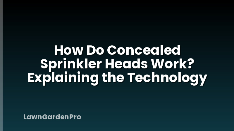 How Do Concealed Sprinkler Heads Work? Explaining the Technology ...