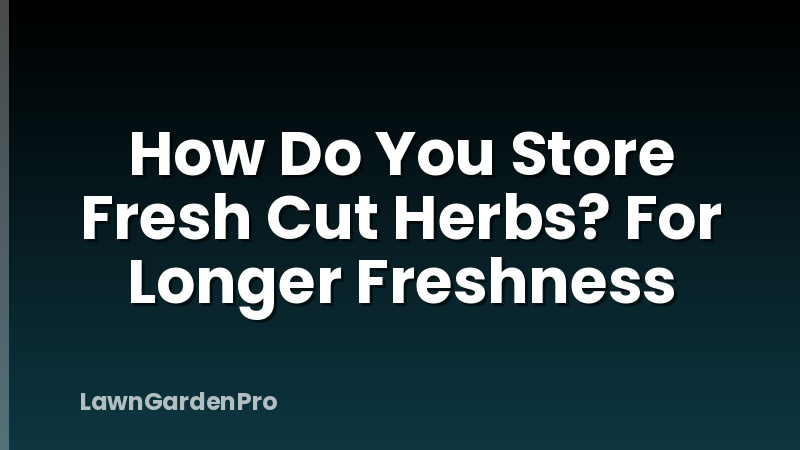 How Do You Store Fresh Cut Herbs? For Longer Freshness - LawnGardenPro