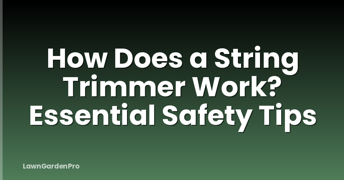 How Does a String Trimmer Work? Essential Safety Tips - LawnGardenPro