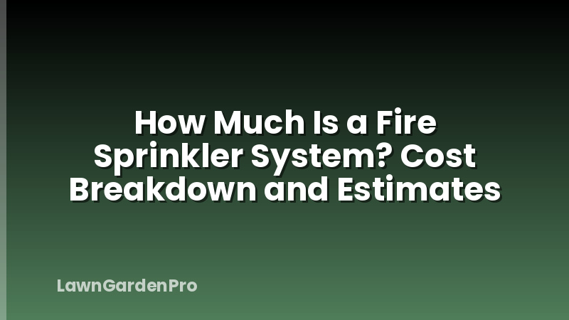 How Much Is a Fire Sprinkler System? Cost Breakdown and Estimates ...