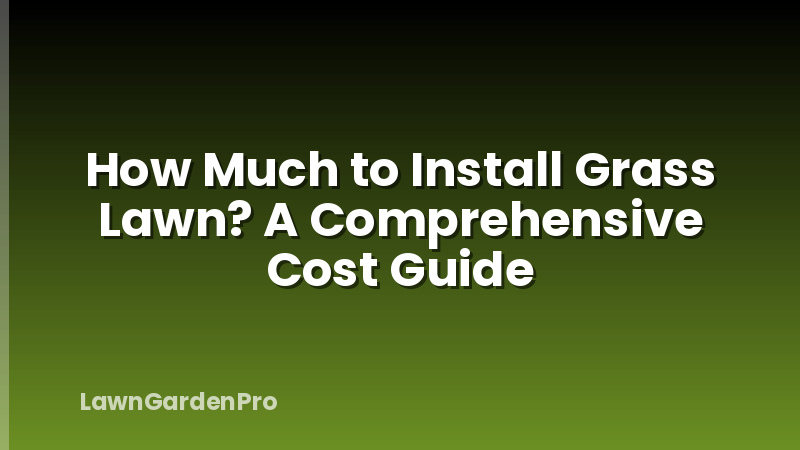 How Much to Install Grass Lawn? A Comprehensive Cost Guide - LawnGardenPro
