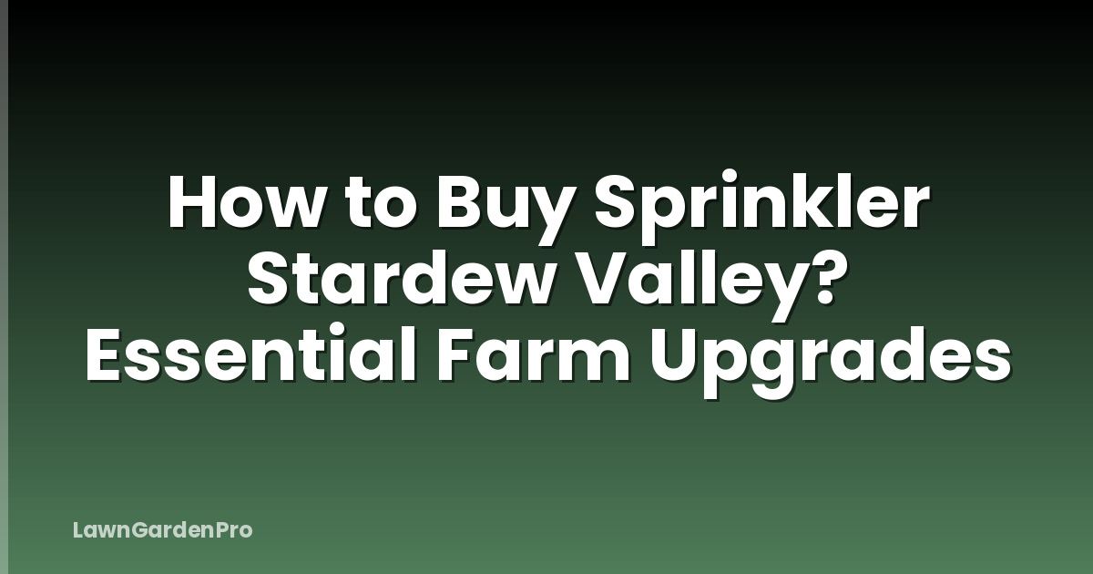 How Much Is Sprinkler System Repair? The Cost Breakdown - LawnGardenPro