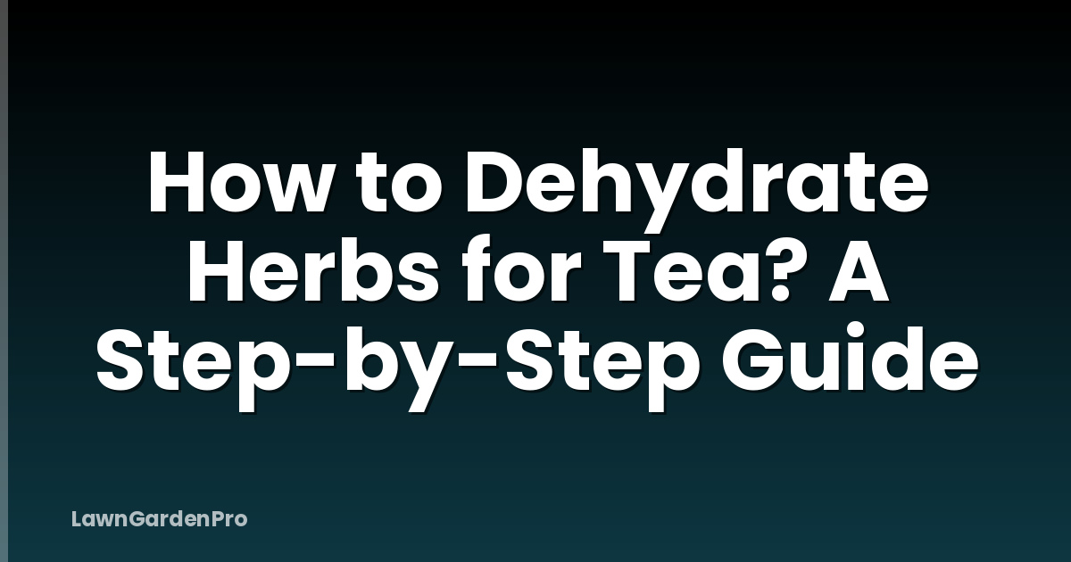 How to Dehydrate Herbs for Tea? A Step-by-Step Guide - LawnGardenPro