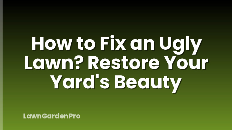 How to Fix an Ugly Lawn? Restore Your Yard's Beauty - LawnGardenPro