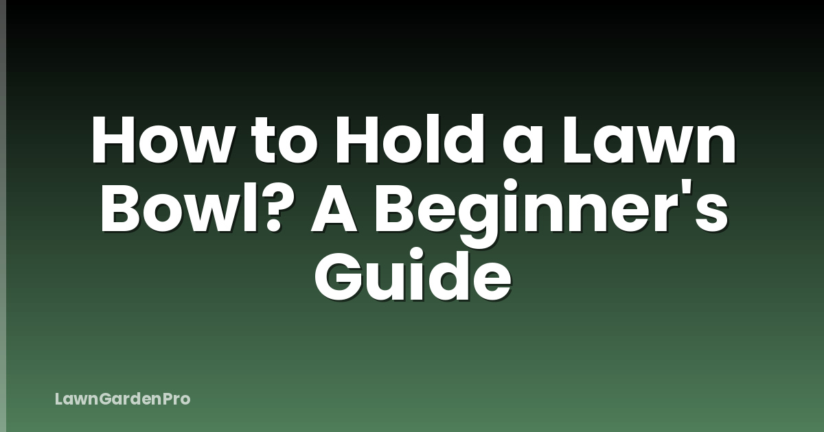 How to Hold a Lawn Bowl? A Beginner's Guide - LawnGardenPro