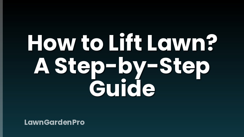 How to Lift Lawn? A Step-by-Step Guide - LawnGardenPro