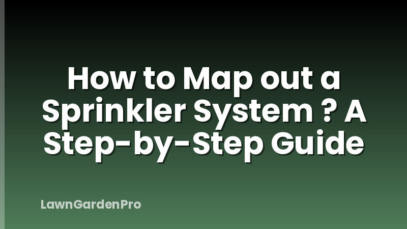 How to Map out a Sprinkler System ? A Step-by-Step Guide - LawnGardenPro