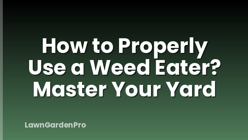 How to Properly Use a Weed Eater? Master Your Yard - LawnGardenPro