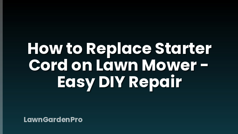 How to Replace Starter Cord on Lawn Mower - Easy DIY Repair - LawnGardenPro