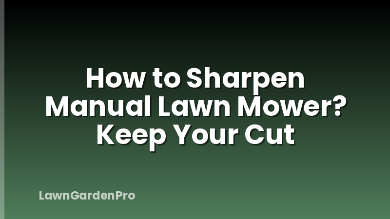 How to Sharpen Manual Lawn Mower? Keep Your Cut - LawnGardenPro