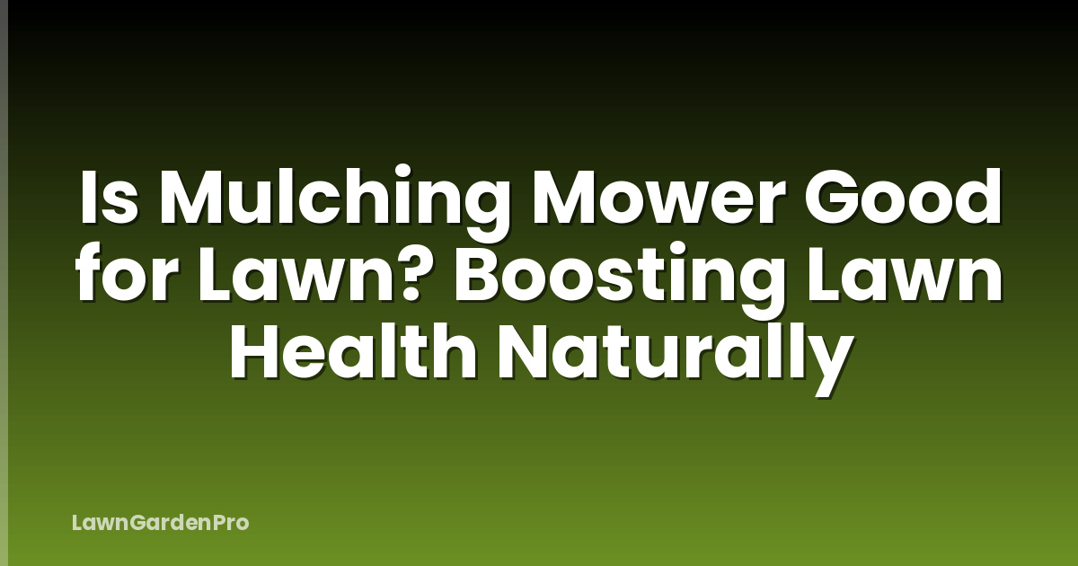 Is Mulching Mower Good for Lawn? Boosting Lawn Health Naturally ...
