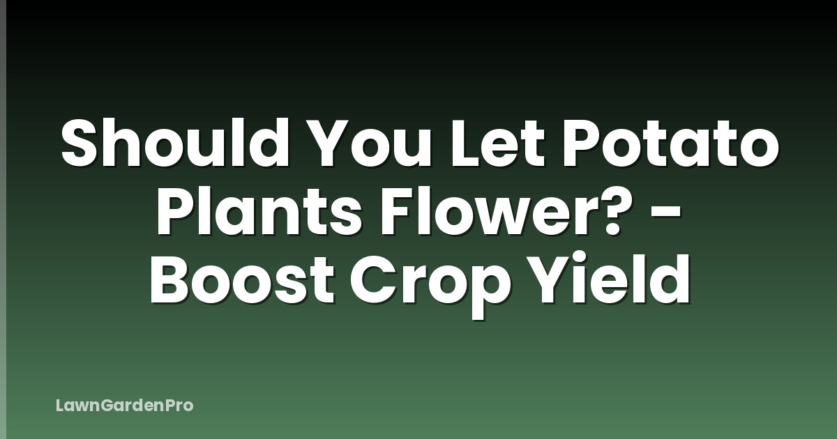 Should You Let Potato Plants Flower? - Boost Crop Yield - LawnGardenPro