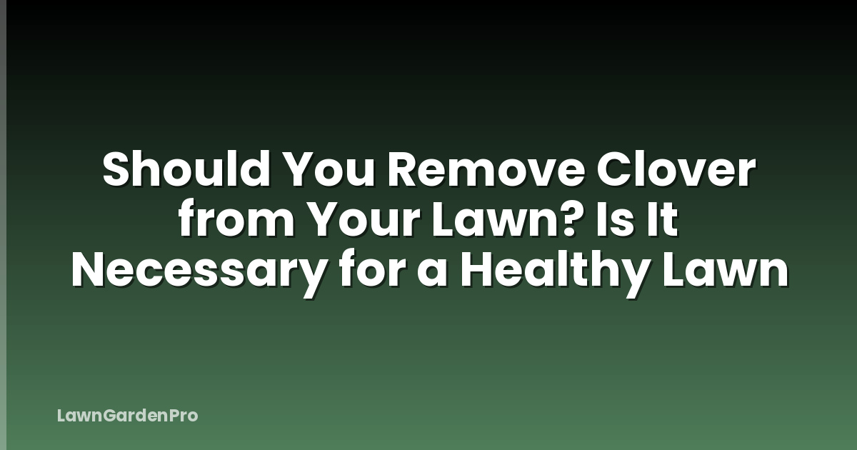 Should You Remove Clover from Your Lawn? Is It Necessary for a Healthy ...
