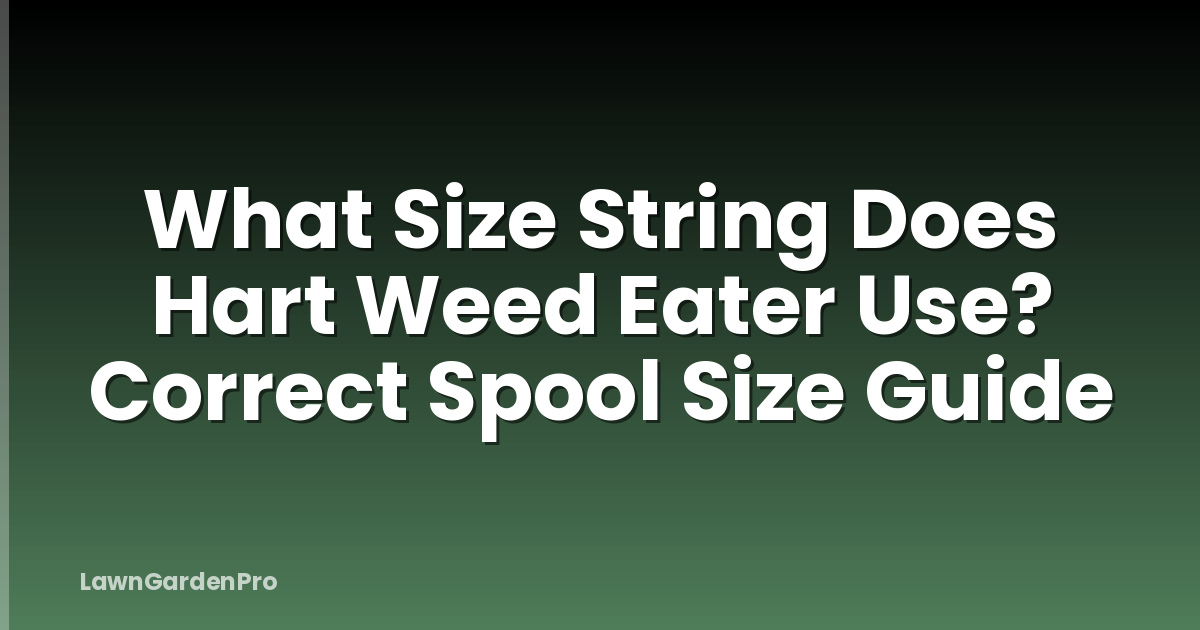 What Size String Does Hart Weed Eater Use? Correct Spool Size Guide ...
