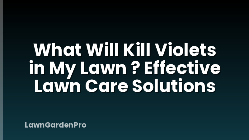 What Will Kill Violets in My Lawn ? Effective Lawn Care Solutions ...