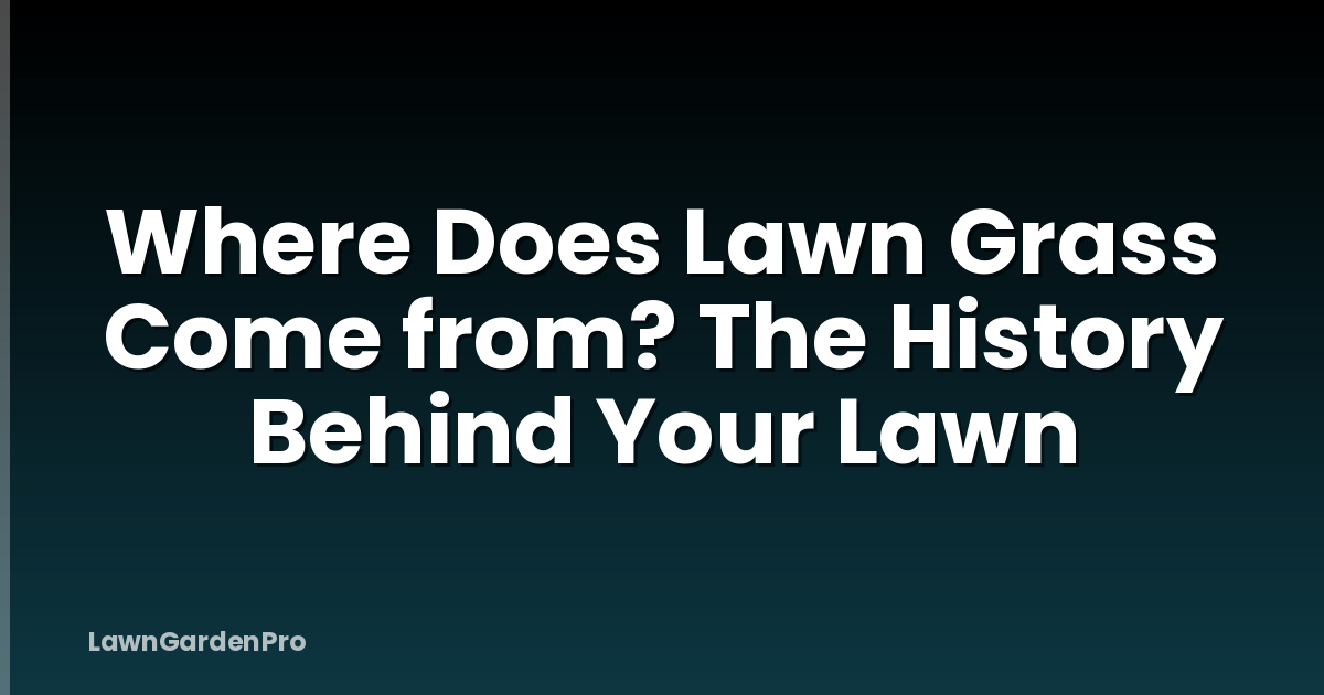 Where Does Lawn Grass Come from? The History Behind Your Lawn ...