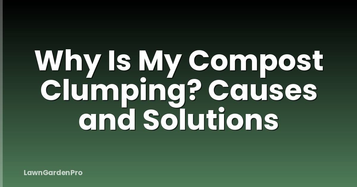Why Is My Compost Clumping? Causes and Solutions - LawnGardenPro